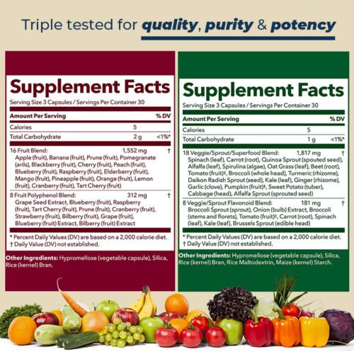 LifeSeasons | Fruit Boost & Veggie Boost Bundle for Peak Wellness ...